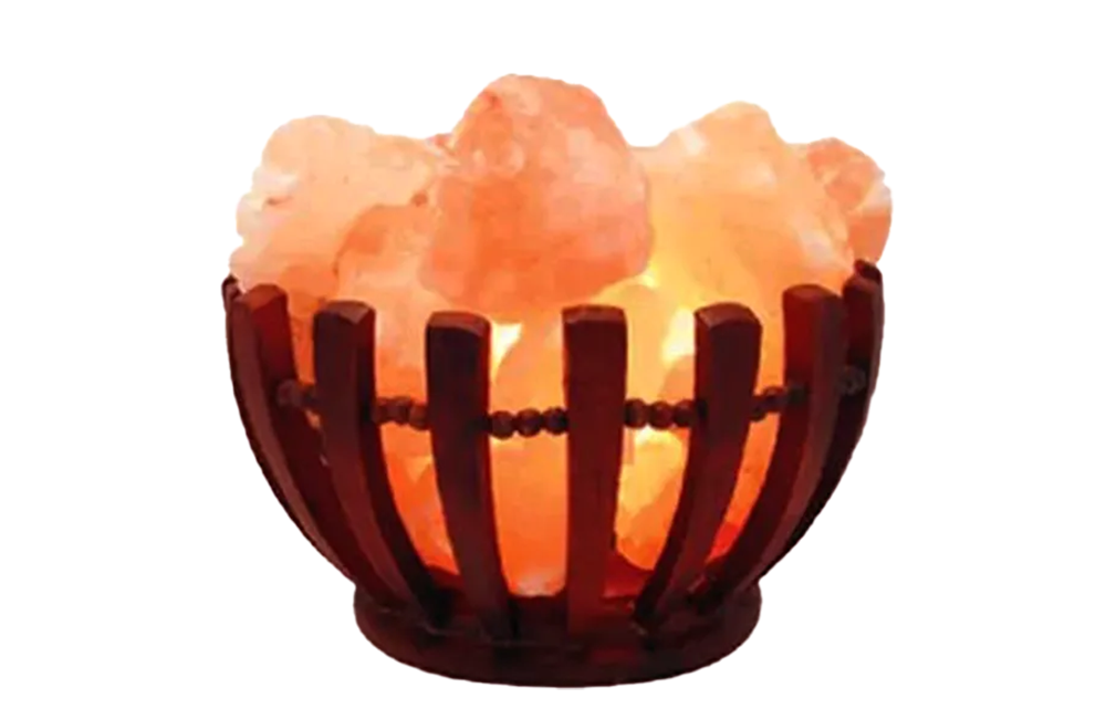 Best Himalayan Salt Lamp Wooden Basket - Bowl Shape - Pink Salt & Spices Best Himalayan Salt Lamp Wooden Basket - Bowl Shape - Pink Salt & Spices